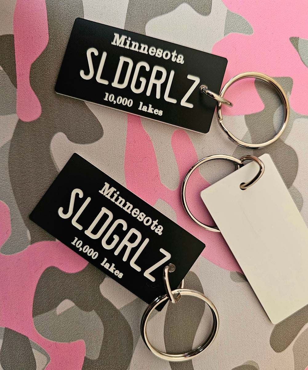 Minnesota License Plate Key Tag – Sled Girlz Riding Co.