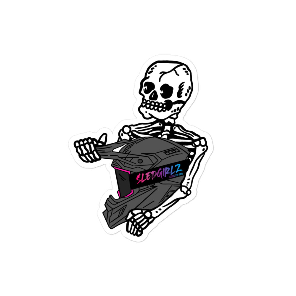 Racer Skully Sticker – Sled Girlz Riding Co.